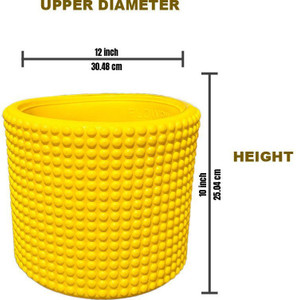 Bluevista Yellow Italian Decorative 12"Plastic Planter Pot gamla for ...