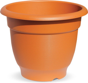 MILTON Blossom Mate 3 Plastic Pot, Set of 1, Terracotta Brown Plant ...