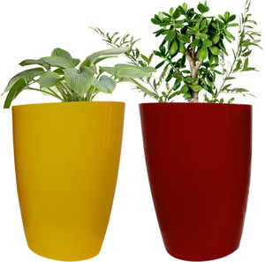 Muddstyles Plastic Multicolor Tower Pot 14 inch Flower Pots for Home ...