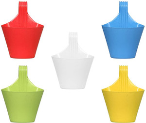 SOLIDA Plastic Single Hook Durable Hanging Flower Pot Plants Planter ...