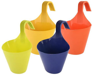 AVA Single Hook Plant Container|Durable Plastic Glossy Finish Pots for ...