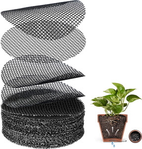 HASTHIP Flower Pot Mesh Pad Drainage Pad Round Pad 3.93''*3.93 ...