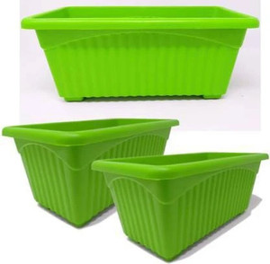 Ramanuj (Pack of 3) 14inches jupiter Rectangular Plastic Pots for ...