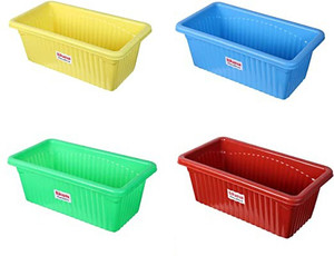 Bikauaa Rectangular Flower pots for Plants, Window Display, Garden ...