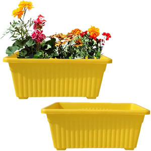 Mocking Bird 14" Rectangular Shape Gamla Pot Planter Vases Set For Home ...