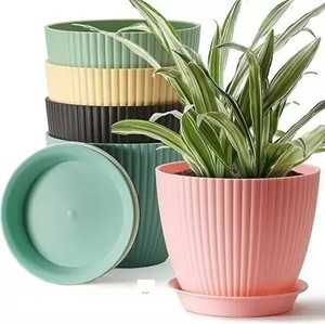 Belta 6 inch Flower Pots Outdoor Indoor, Planters with Drainage Hole ...