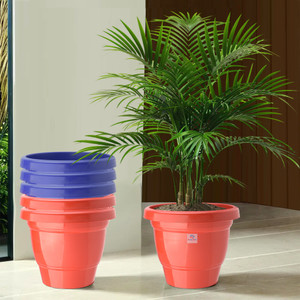 Heart Home (Pack of 6) 2-Layer Flower Pot for Home Décor (8 Inch) Red ...