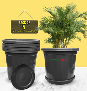 Nursery Hub (Pack of 5 with Bottom Plates) Premium 10 inch dia. Gamla ...