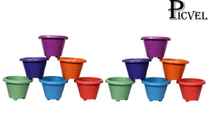 Picvel Heavy Duty Strong Plastic Gardening Gamla Flower Pots Planter ...