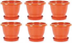 Varshney Gardening 12 inch round flower pots terracotta heavy duty ...