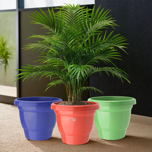 Heart Home (Pack of 3) 2-Layer Flower Pot for Home Décor (8 Inch) Red ...
