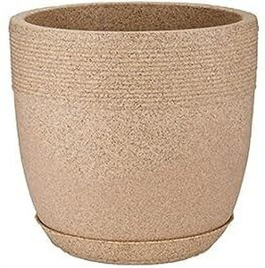 ENGRAFT SAPLINGS DECORA Cool Fiber Planter With Bottom Tray (Beige/Sand ...