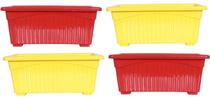 RR sah Rectangular Jupiter Plastic Window Pot Flower Planter for Home ...