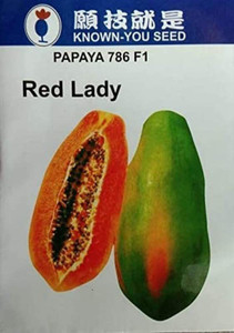 STOKIYA ORIGINAL RED LADY F1 HYBRID PAPAYA TAIWAN 786 VARIETY SEEDS ( 8 ...