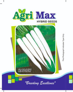 agri max gardens white long Radish seeds, vegetable seeds, 100 seeds ...