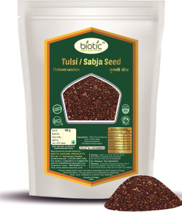 biotic Tulsi Seeds - Basil Seed - Sabja Seed - Tulsi Beej - Tukmariya ...