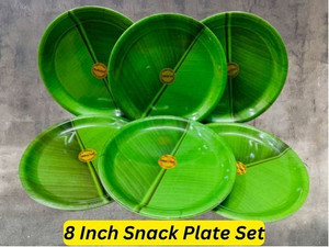 Dinestar 8 Inch Melamine Banana Leaf Plate South Indian Design For ...