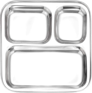 Baba Enterprises 3-Partition Pav Bhaji Thali | Indian Dinner Plate ...