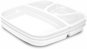 Wonder Plastic Prime Partition Plate Microwave Safe, Unbreakable , Big ...