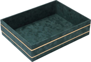 NICE PACKAGING Green Suede Tray with golden foiling (12x9x3inch, Tray ...