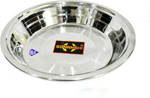 Sonanshi Stainless Steel Atta Parat/Mixing Bowl 15 Inch Paraat Price in ...