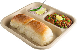 Eos 3 Compartment Plates,Bio-Degradable Compostable Sugarcane Bagasse ...