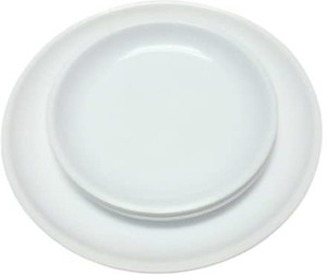 AWICKTIK Microwave Safe Serving Plates Combo (2 Full Plates +2 Half ...
