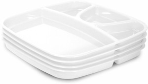 Wonder Plastic Prime Partition Plate Microwave Safe, Unbreakable , Big ...