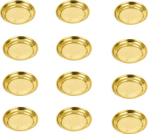 sf hospitality Brass Deepak Diya Oil Lamp Plate for Home Temple Puja ...