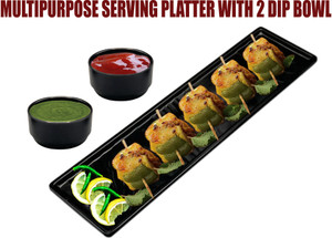 ZIDO Serving Platter for serving all type of Snacks and Tikka with 2 ...