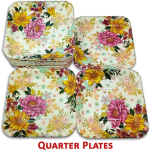 Inpro Melamine Quarter Snacks Plates: Lightweight Melamine Square ...