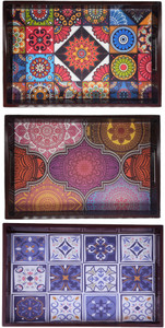 Espoir bloom Wooden handicrafts serving combo EB-T253 Tray Price in ...