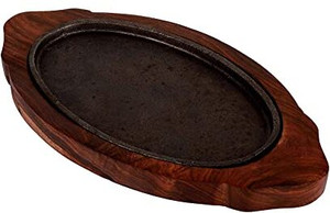 SPG Care SPG 248 Pranav Enterprises Wooden Oval Base Sizzler Plate ...