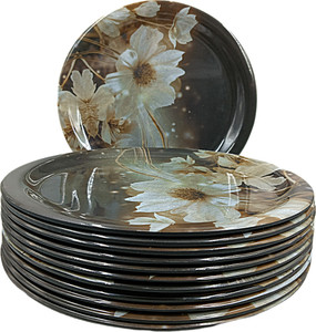 Perfectdine Melamine 11 inch Heavy Dinner plate set of 12 pc Dinner ...