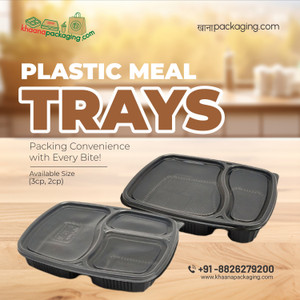 KHAANA PACKAGING Meal Tray with lid 8-Compartment Tray for Lunch Dinner ...