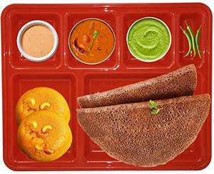 Miniature Mart Safe Unbreakable Multipurpose 6 Partition Big Size Plate ...