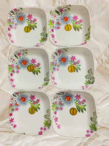 Dinestar 6 Inch White Melamine Snack Plate For Nashta Quarter Plate ...