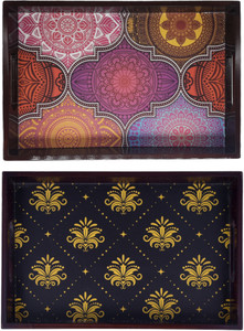 Espoir bloom Wooden handicrafts serving combo set of 2 EB-T137 Tray ...
