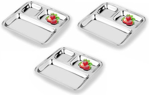 Redific BHAJIPAVPLATE-SETOF3 Sectioned Plate Price in India - Buy ...