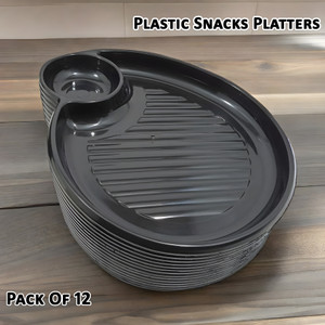 Inpro Serve Snack in Style with our Sectioned Plastic Platter Set of 12 ...