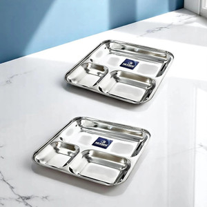 Nexgen 3 IN 1 Stainless Steel Compartment Dinner Plates For kids ...