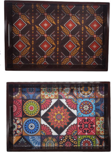 Espoir bloom Wooden handicrafts serving combo set of 2 (EB-T169) Tray ...