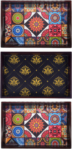 Espoir bloom Wooden handicrafts serving combo EB-T228 Tray Price in ...
