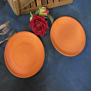 Jimkia Ceramic Quarter Plate Orange Color Serving Plate for Maggie ...