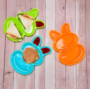 UniqLo Rabbit Shape Dish Set for kids Pack of 3 Pieces Pizza Tray Price ...