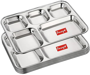 Parage Stainless Steel 5- Compartment Thali Set/Dinnerware/ 5 in 1 ...
