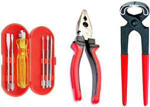 Tools Titan 5n1 Screwdriver Set with 8 inch Pincer Plier and 8 Inch ...
