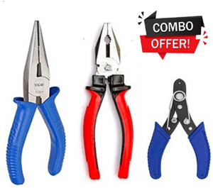 Red Champion Combination & Nose Plier Combo Cutting player With Red ...
