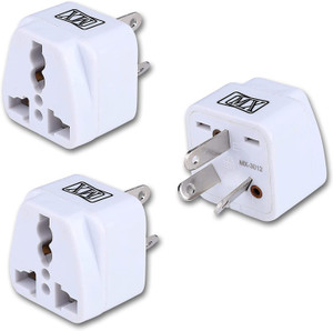 MX Universal 2 PIN Travel Adapter (Type C) for Home and Official use ...