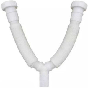 EBI PVC Flexible 2 in 1 Double Waste Pipe 1-1/4" for Kitchen Sink Waste ...